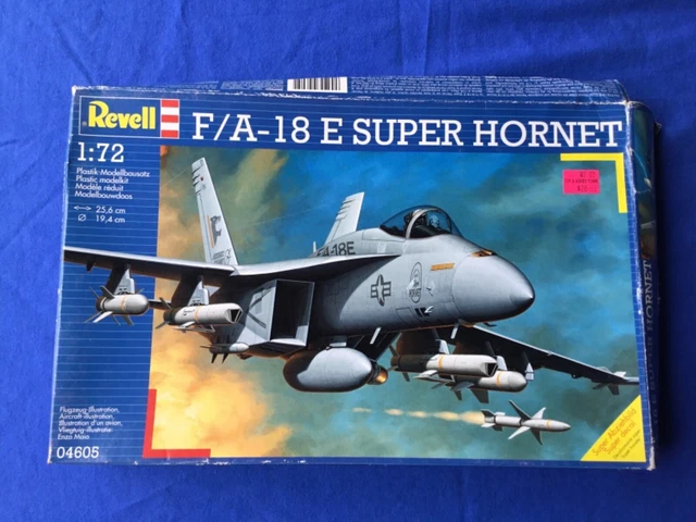 REVELL F/A-18 E Super Hornet Fighter Jet model Kit. 1:72 scale model ...