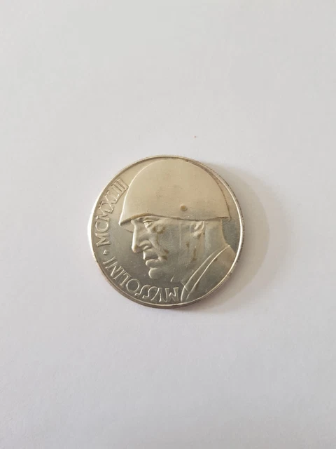 MONETA 20 LIRE 1943 Benito Mussolini elmetto fascismo Italia / coin ...