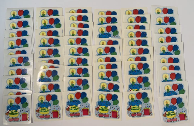 HAPPY BIRTHDAY CUPCAKE Balloons Gift Carson Dellosa Student Stickers ...
