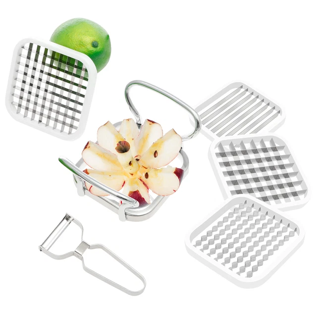FRUIT CORER SLICER Stainless Steel Potato Cutter Vegetable Peeler ...