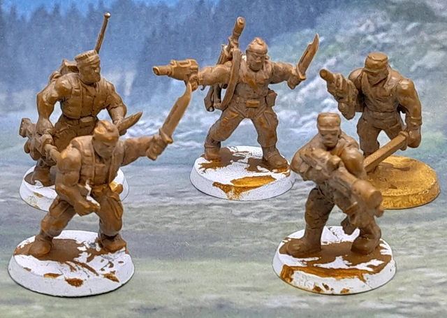 WARHAMMER PLASTIC IMPERIAL Guard Catachan Jungle Fighters Base-Painted ...