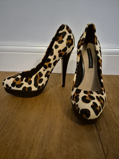 LEOPARD PRINT STILETTOS with PLATFORM PARTY SHOES SIZE Size 6 FRENCH ...