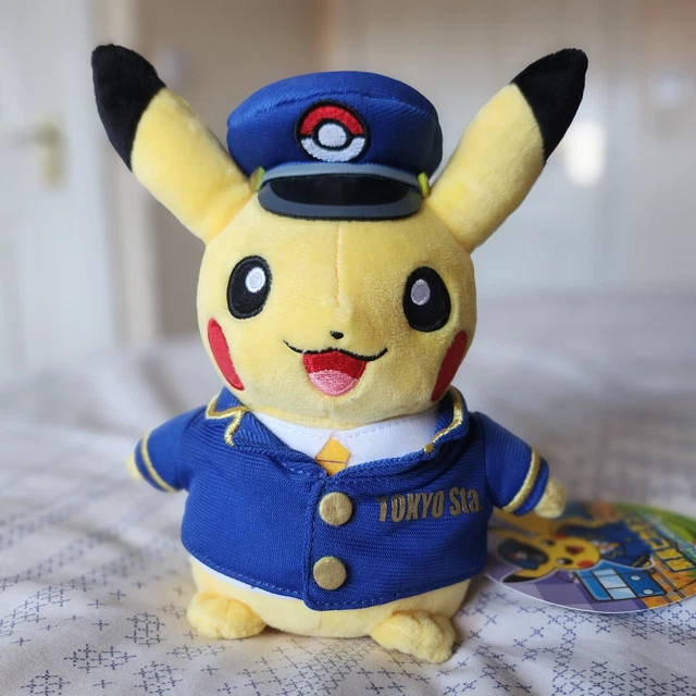 POKEMON CENTER STORE Tokyo Station Master Pikachu Plush Official ...