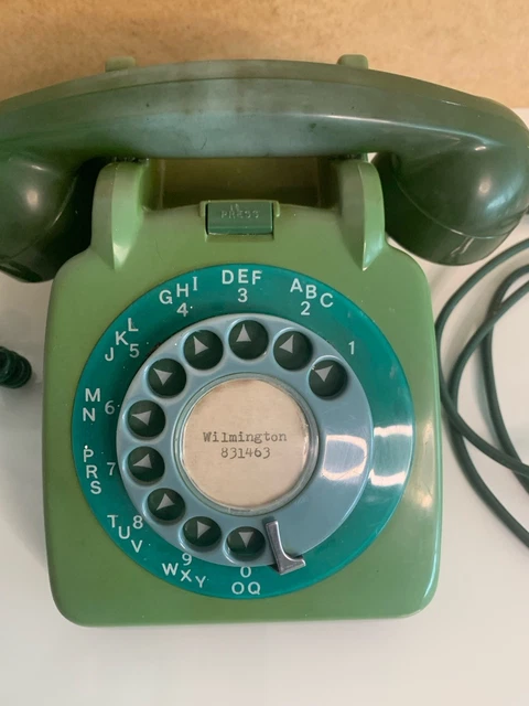 VINTAGE ROTARY DIAL Telephone Two-Tone Green £52.69 - PicClick UK