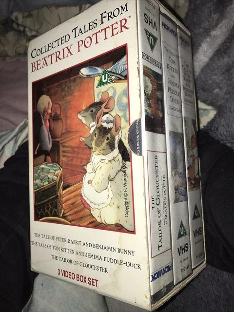BEATRIX POTTER 3X VHS Tapes Box Set Peter Rabbit Benjamin Bunny Tom ...