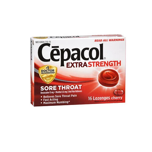 CEPACOL PLAIE GORGE Maximum Force Anesthésique Pastilles Cerise 16 ...