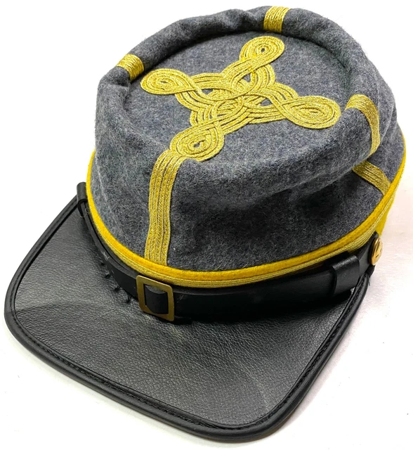 CIVIL WAR CONFEDERATE Csa General Cavalry Officer Kepi Forage Cap ...