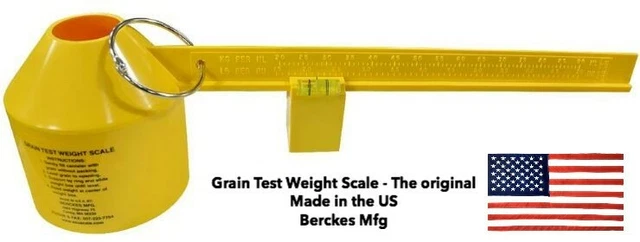 GRAIN TEST WEIGHT Scale. Lbs per Bushel and Kg per hL. Made in the USA ...