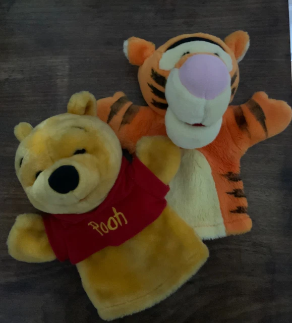 DISNEY MATTEL WINNIE the pooh & Tigger Hand Glove Puppet Plush Soft ...