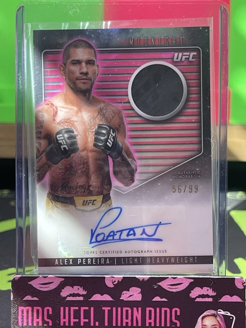 2024 TOPPS CROMATO Ufc Midnight Alex Pereira/99 Patch Auto Rosa ...