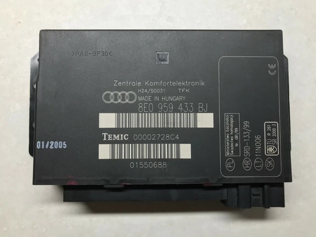 AUDI A4 B6 B7 Comfort/Convenience Control Module Bcm 8E0959433Bj 8E0 ...