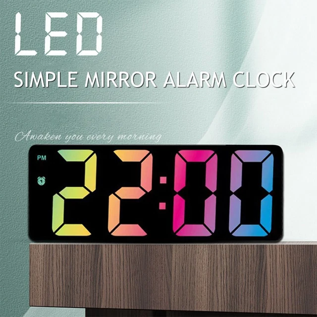 TEMPERATURE CALENDAR LARGE Number Alarm Clock LED Digital Electronic Clock EUR 12,20 - PicClick FR