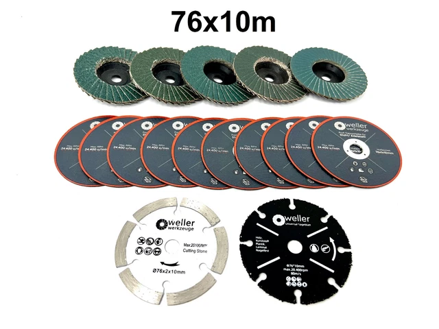 XXL 76MM SET Trennschleifer mini Flex Winkelschleifer zb. Bosch GWS 12V ...