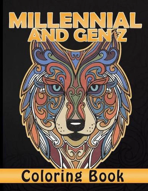 MILLENNIAL AND GEN Z Coloring Book.: Coloring Book with Animal Mandalas ...