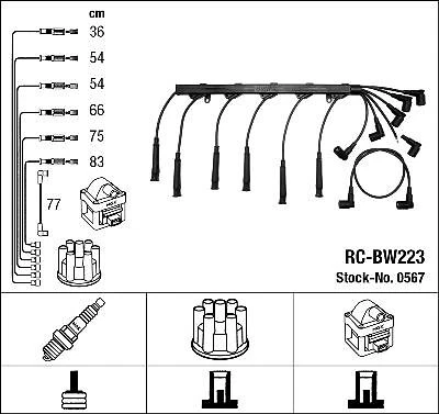 ZÜNDKABEL SATZ ZÜNDLEITUNG Kabel NGK 0567 für BMW E28 E23 E32 E24 E34 77-94 EUR 189,68 - PicClick DE