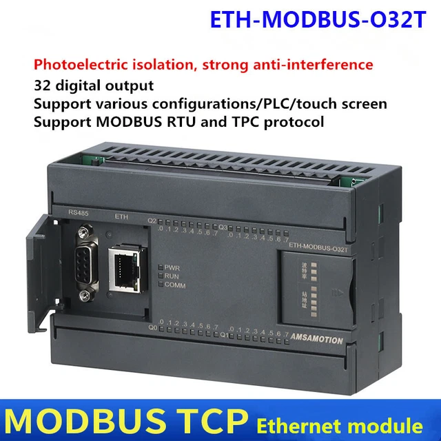 MODBUS TCP ETHERNET communication module rs485 digital 32 output IO ...