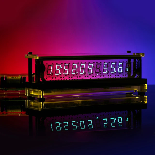 RETRO VFD TUBE Clock Ref Nixie Tube Temperature Display Home Desktop ...