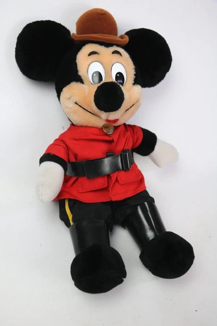 VINTAGE MICKEY MOUSE Plush Canadian Mountie Stuffed Disney Parks Royal ...