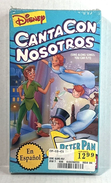 DISNEYS SING ALONG Songs - Peter Pan: You Can Fly (VHS, 1994, Spanish ...