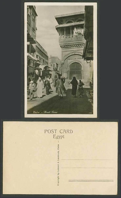 EGYPT OLD REAL Photo Postcard Cairo Street Scene, Native House w ...