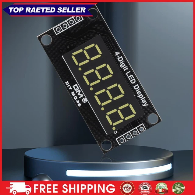 MÓDULO DE PANTALLA LED TM1637 7 segmentos reloj tubo de brillo módulo ...
