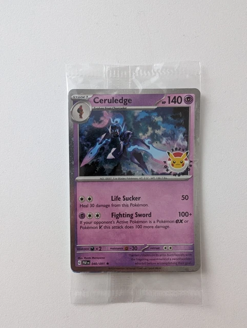 POKEMON TCG CERULEDGE 040/091 Pokemon Day 2024 Promo Card Sealed ...