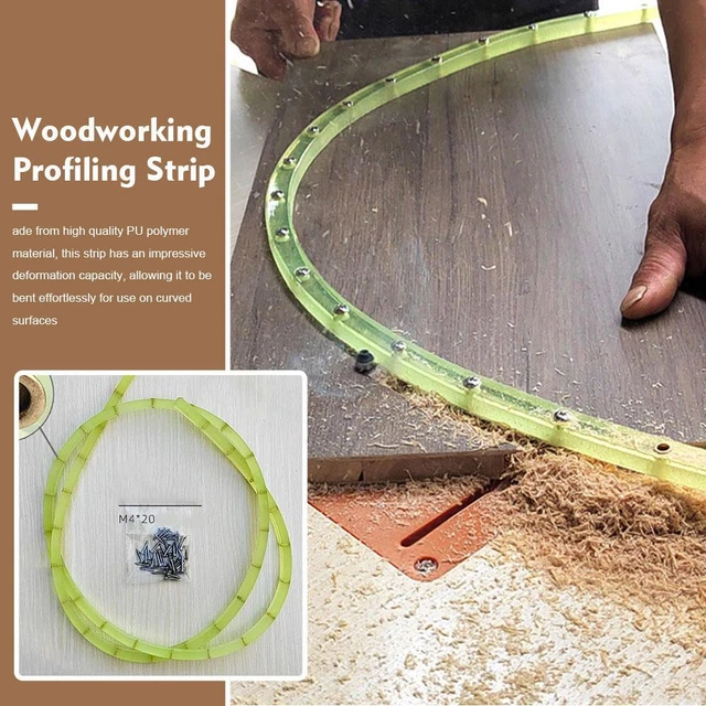 WOODWORKING PROFILING STRIP Flexible Curve Template Adjustable Fixed 