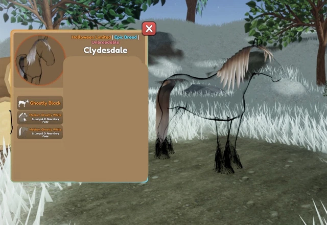 WILD HORSE ISLANDS 🌸 WILD CAUGHT Ghost Clyde Clydesdale 🌸 £3.55 ...