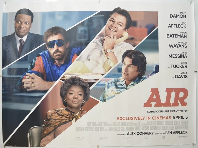 AIR (2023) ORIGINAL Cinema Quad Movie Poster - Matt Damon, Ben Affleck ...
