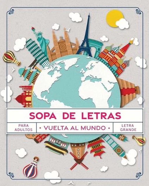 SOPA DE LETRAS Vuelta al Mundo: Pasatiempos para Adultos en Espa?ol Letra Grande EUR 22,05 ...