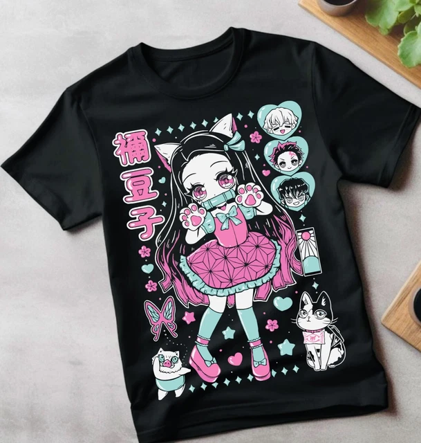 NEZUKO T-SHIRT DEMON Slayer Kokushibo Kimetsu No Yaiba Tanjiro Shirt All Size EUR 16,37 ...