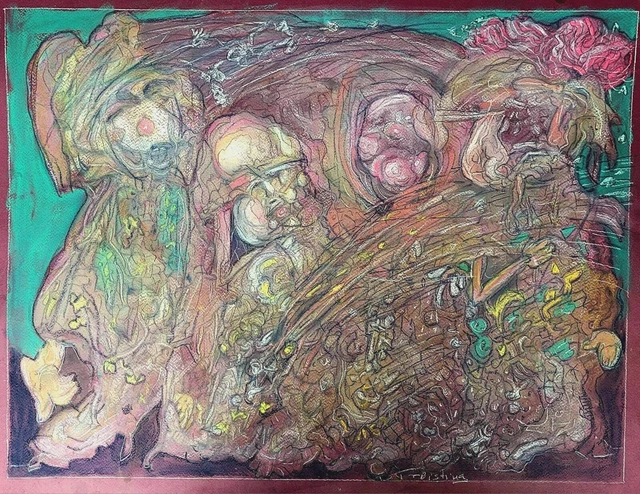 ORIGINAL SURREALIST, IMPRESSIONIST, pastel drawing -Ukraine War Gaza ...