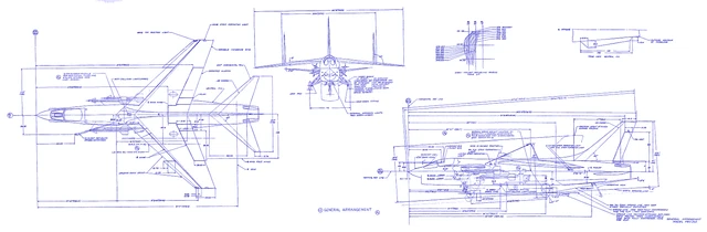 VOUGHT F-8 CRUSADER Blueprint Plans rare Jet archive drawings 1950's ...