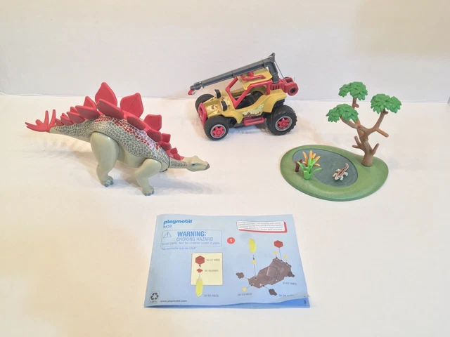 PLAYMOBIL 9432 THE Explorers Vehicle Stegosaurus Dinosaur Pond Lizard ...