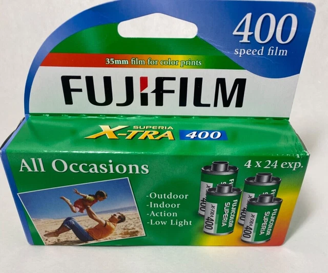 FUJIFILM X-TRA 400 Speed 35mm Film 4 Rolls x 24 Exposure Expired 2013 ...