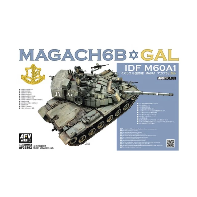 AFV CLUB MODÈLE 1/35 Idf M60A1 Magach 6B GAL Réservoir Neuf EUR 103,81 ...