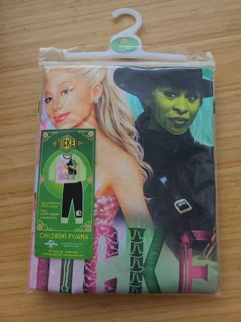 WICKED GIRLS PYJAMAS 4-5 Years Elphaba Glinda The Witch Wizard of Oz ...