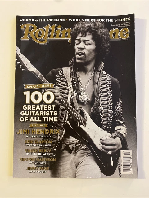 ROLLING STONE MAG. Dec. 8, 2011, 100 Greatest Guitarists Jimi Hendrix ...