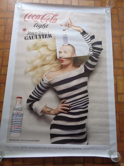 COCA COLA LIGHT AFFICHE PUBLICITAIRE GEANTE JEAN-PAUL GAULTIER original ...