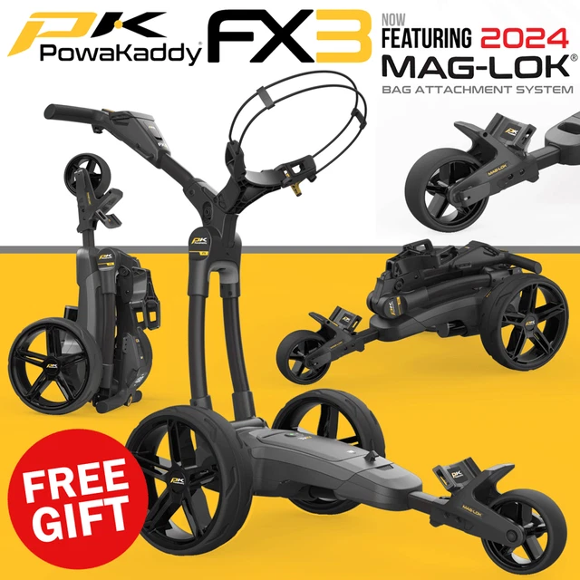 POWAKADDY 2024 FX3 Standard Lithium Electric Golf Trolley +Free Travel ...