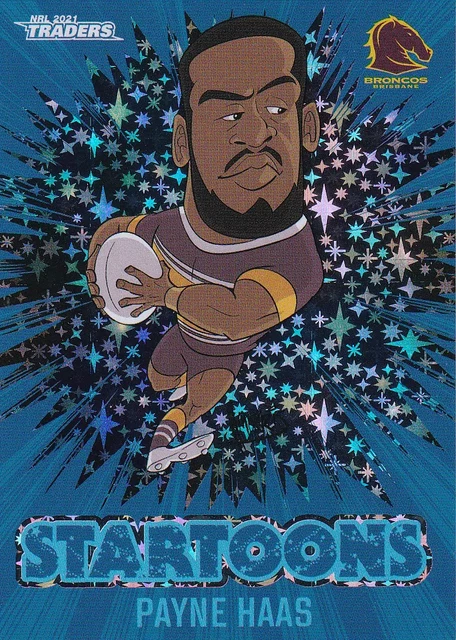 NRL TRADING CARDS 2021 Payne Haas Brisbane Broncos Blue Rare Startoon ...