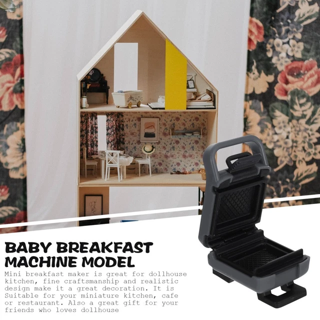 3 PCS SMALL Waffle Maker Mini Toy Dollhouse Miniature Bakery Dessert ...