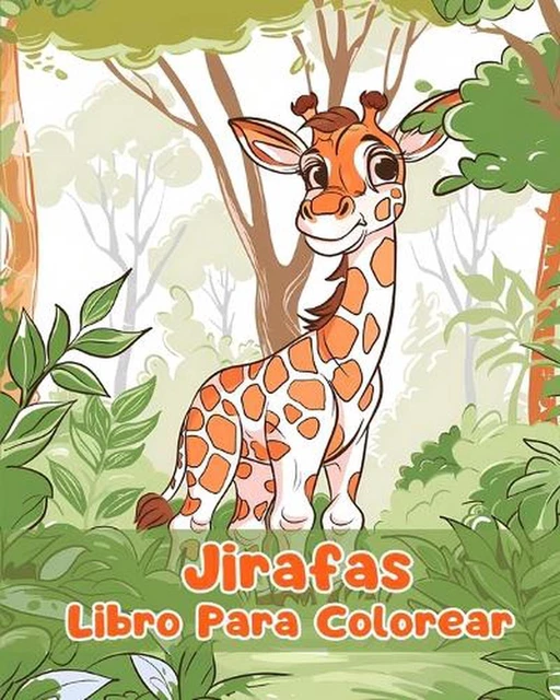 LIBRO PARA COLOREAR de Jirafas: P?ginas Simples Para Colorear de Jirafas Para Ni EUR 26,06 ...