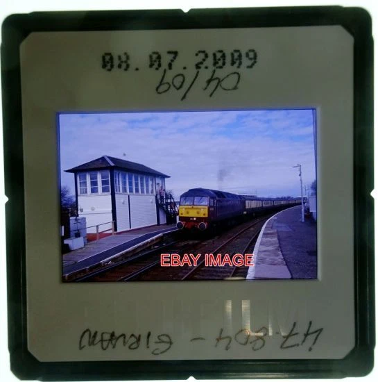 ORIGINAL SLIDE CLASS 47 Loco No 47804 At Girvan Station 4/09 £3.50 ...