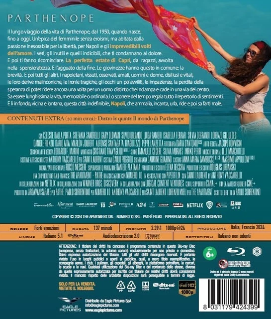 PARTHENOPE (PAOLO SORRENTINO) (2025) Blu Ray EUR 19,52 - PicClick FR