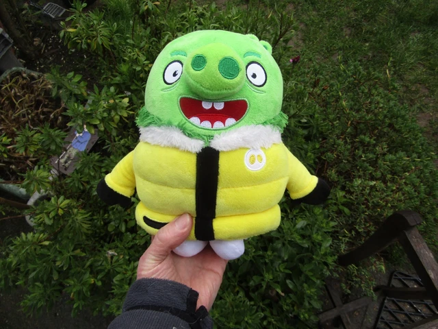 ANGRY BIRDS GREEN Pig In Yellow Jacket 2019 Plush Soft Toy Figure 24 x ...