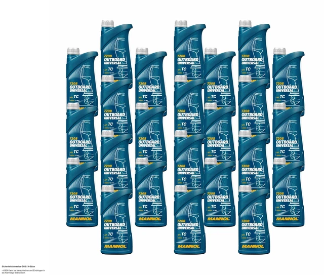 24X1 LITRE MANNOL Outboard Universel huile moteur 7208 Api TC Nmma TC ...