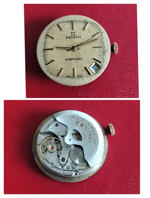 70S ZENITH 2572PC AUTOMATIC VINTAGE WATCH MOVEMENT MOVIMENTO OROLOGIO ...