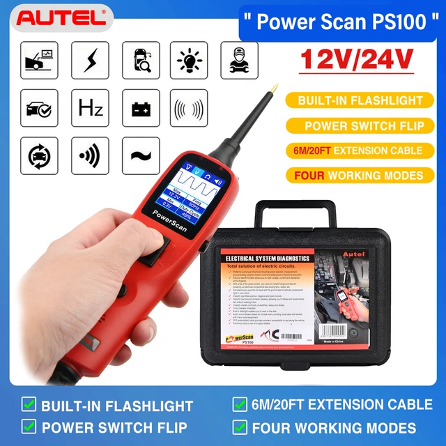 2022 AUTEL PS100 Circuit Tester Volt AVOmeter Power Probe Scan Auto ...