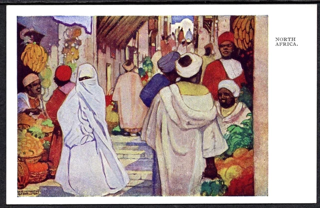 ARTIST SIGNED KENNETH SHOESMITH POSTCARD ROYAL MAIL LINE NORTH AFRICA ...